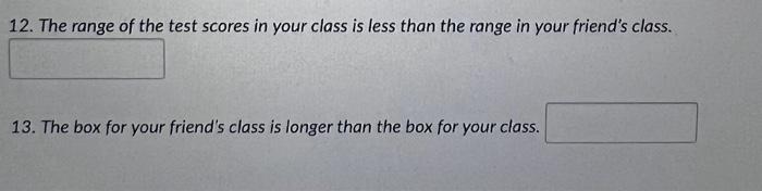 Solved Is the statement about the double box-and-whisker | Chegg.com