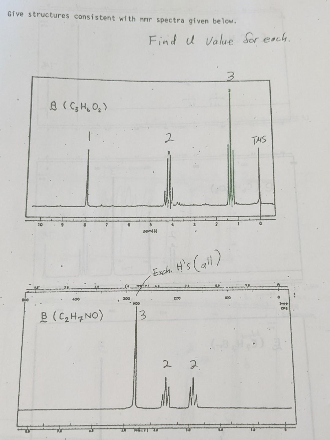 Solved Give structures consistent with nmr spectra given | Chegg.com