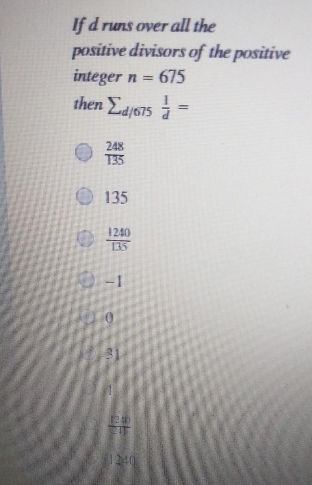 Solved If d runs over all the positive divisors of the | Chegg.com