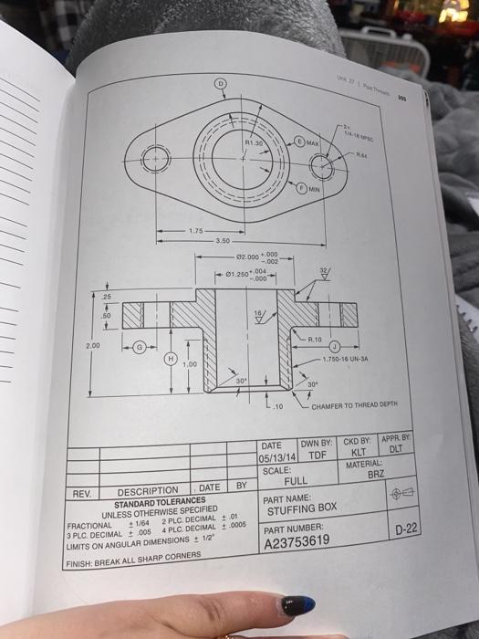 Solved 20. ASSIGNMENT D-22: STUFFING BOX Wheelbed . 1 was | Chegg.com