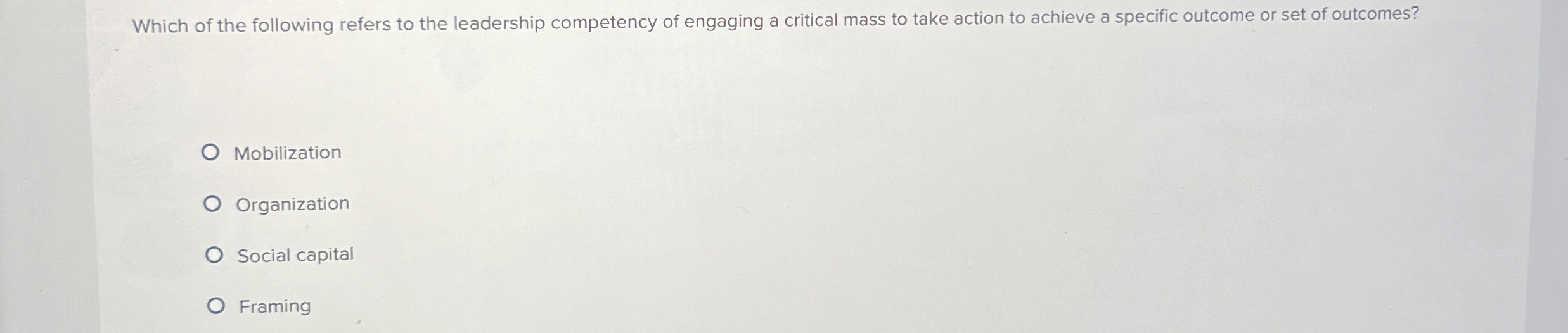 Solved Which of the following refers to the leadership | Chegg.com