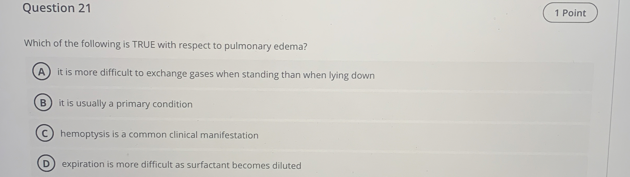 Solved Question 211 ﻿PointWhich of the following is TRUE | Chegg.com