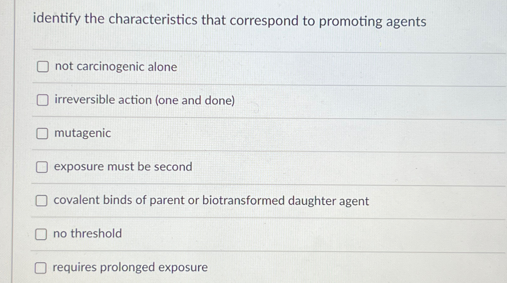 Solved identify the characteristics that correspond to | Chegg.com