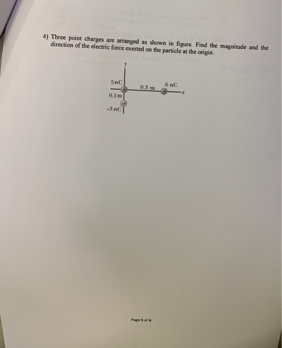 Solved 3) Three point charges lie along the x axis as shown | Chegg.com