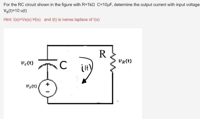 [Solved]: provide full explanation For the RC circuit shown