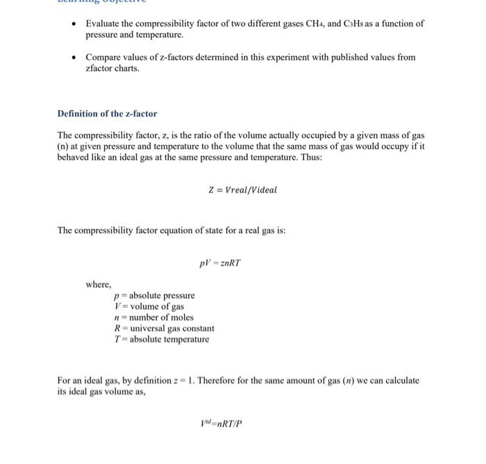 Solved - Evaluate the compressibility factor of two | Chegg.com