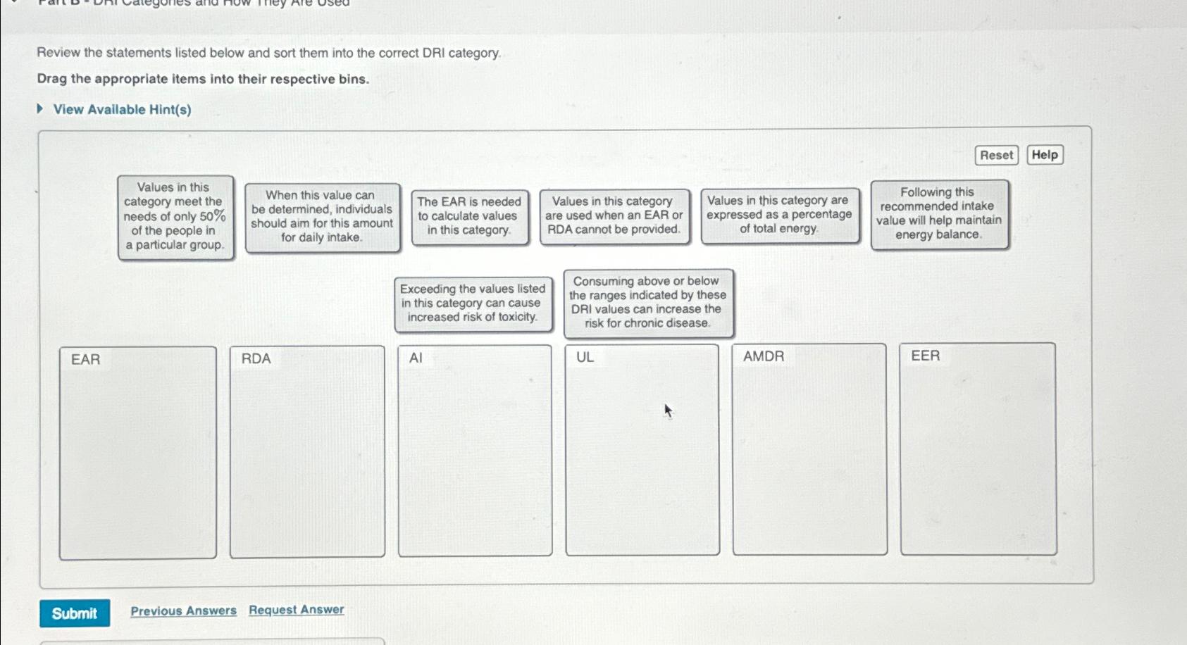 Solved Review the statements listed below and sort them into | Chegg.com