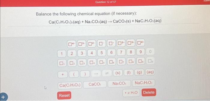 Solved Balance the following chemical equation (if | Chegg.com