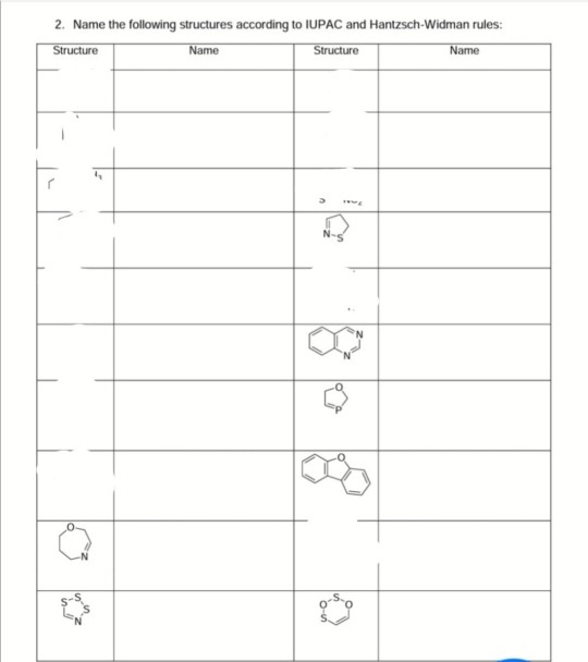 Solved 2. Name the following structures according to IUPAC | Chegg.com
