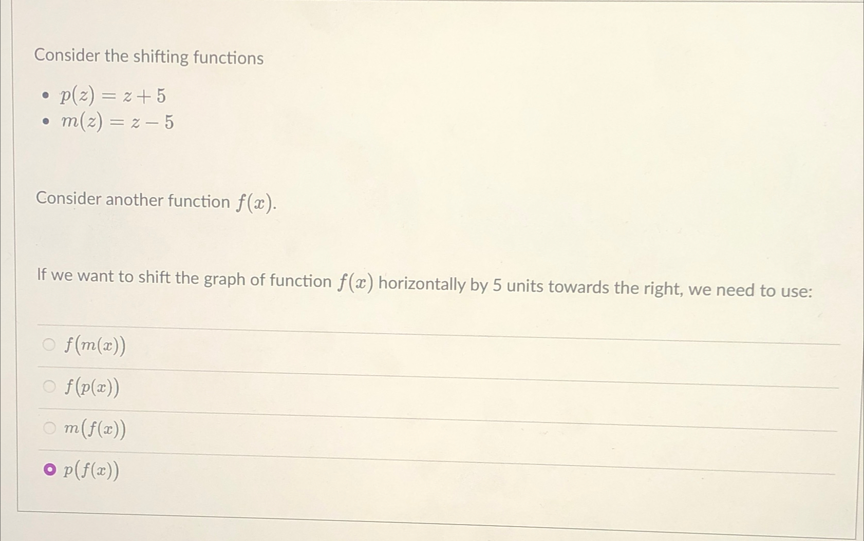 Solved Consider the shifting | Chegg.com