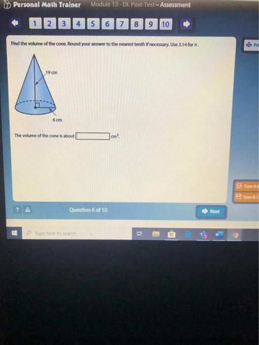 Solved Personal Math Trainer Module 13 - DL Post Test - | Chegg.com