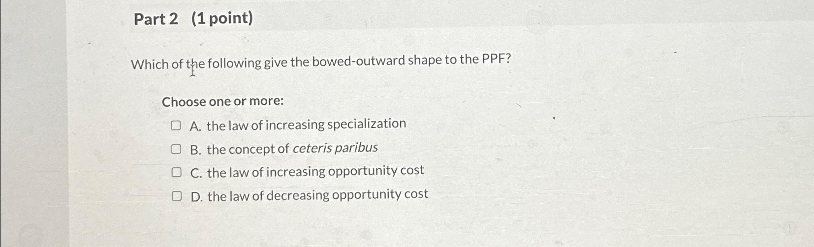 Solved Part 2 (1 ﻿point)Which of the following give the | Chegg.com