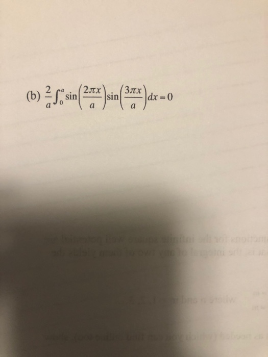 Solved 2. Correction: The eigenfunctions for the infinite | Chegg.com