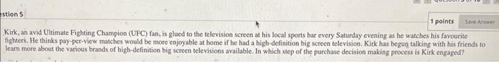 Solved Kirk, an avid Ultimate Fighting Champion (UFC) fan, | Chegg.com