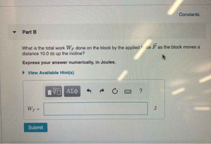 Solved What is the total work done on the block by the | Chegg.com