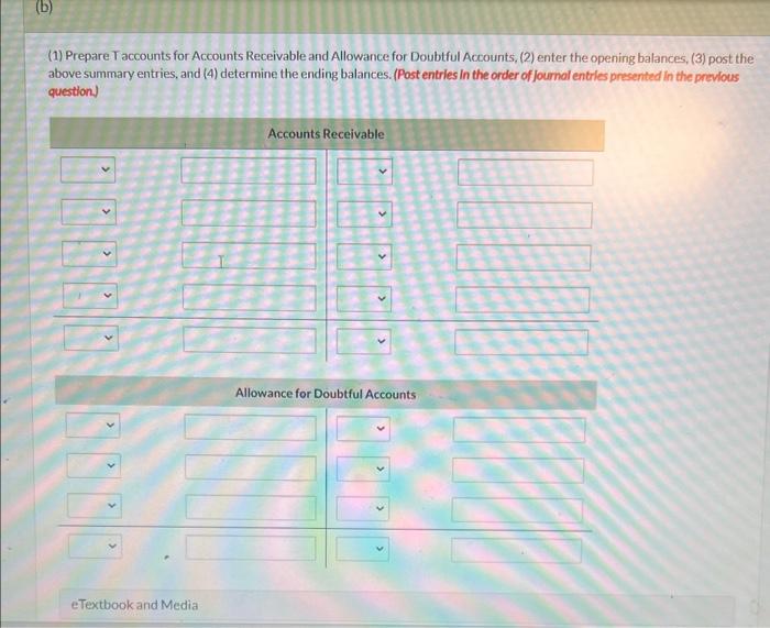 Solved need help in preparing a t account . i posted the | Chegg.com