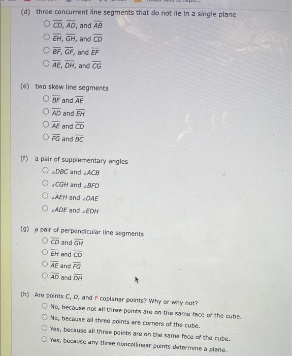 Solved (a) two parallel line segments CD and FG AE and GH EH | Chegg.com