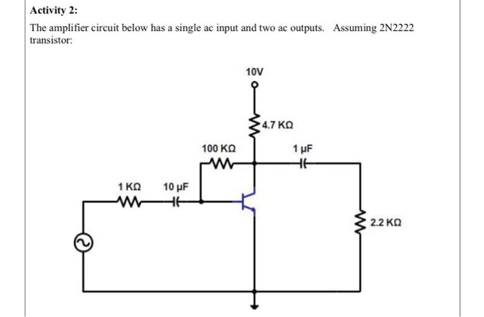 Solved 2-g) Calculate the current gain, the input | Chegg.com