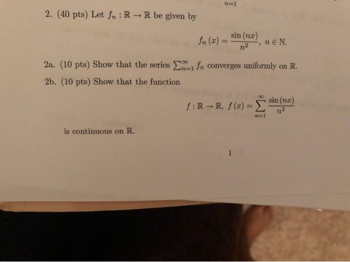 Solved 2c. (10 pts) Show that f given in 2b) is intergrable | Chegg.com