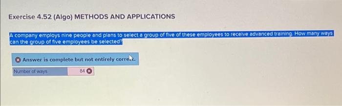 Solved Exercise 4.52 (Algo) METHODS AND APPLICATIONS A | Chegg.com