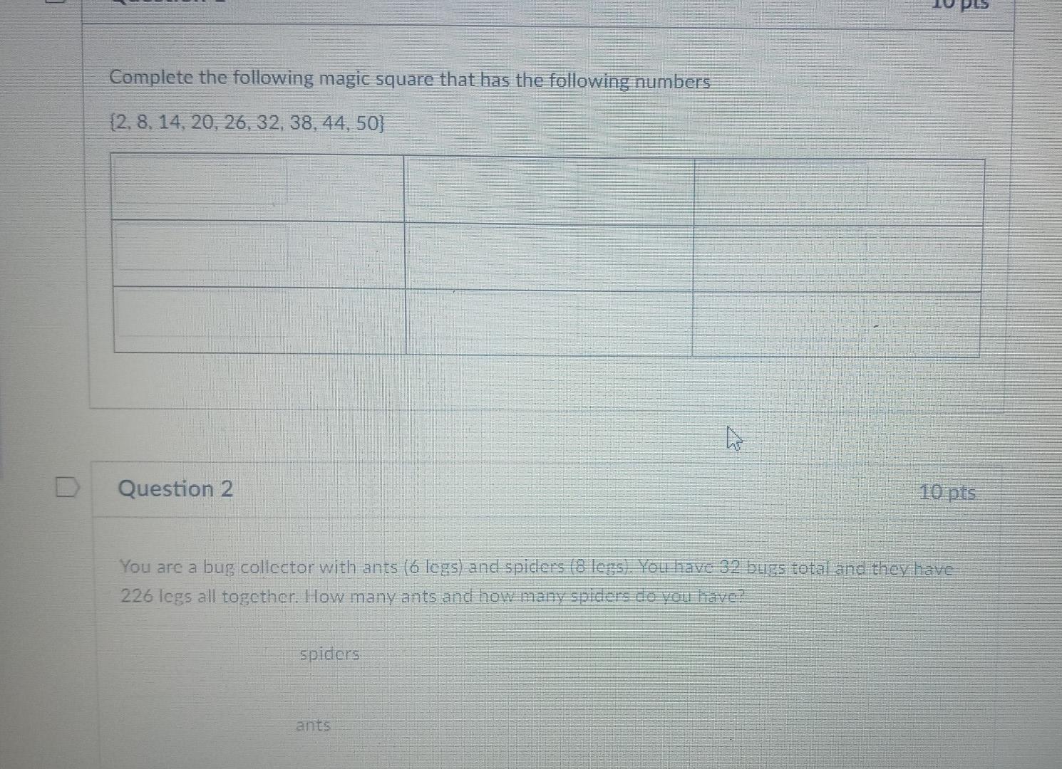 Solved Complete the following magic square that has the | Chegg.com