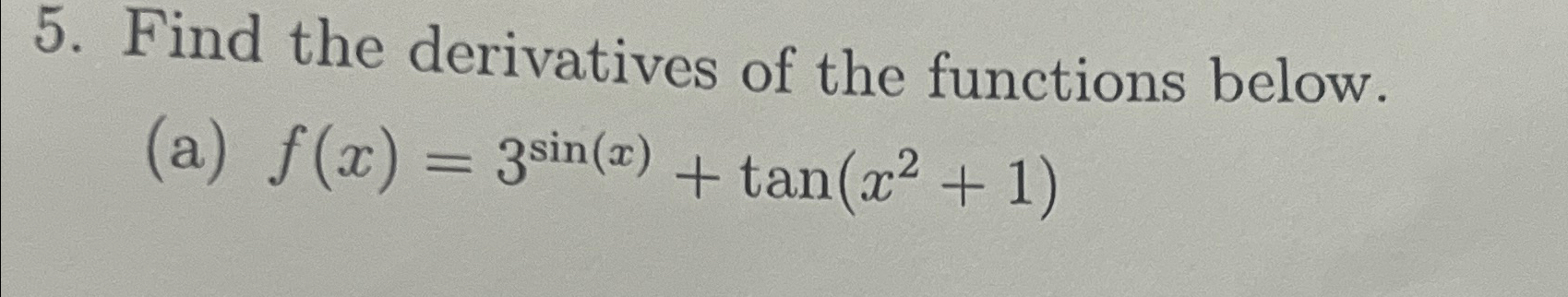 Solved Find the derivatives of the functions | Chegg.com