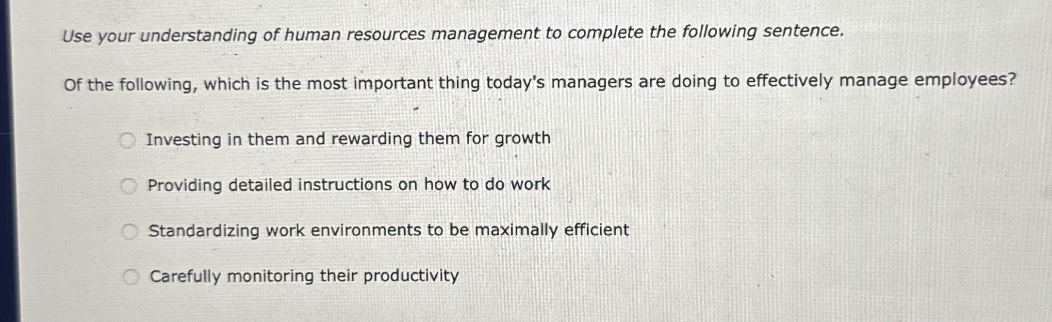 Solved Use your understanding of human resources management | Chegg.com