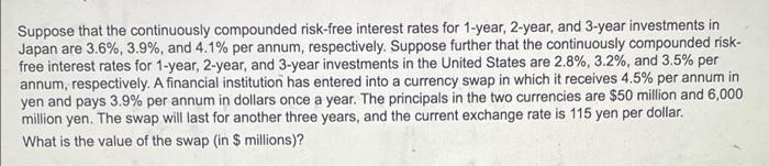 Solved Suppose that the continuously compounded risk-free | Chegg.com