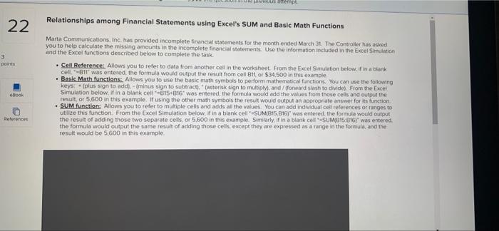 Solved noemde Relationships among Financial Statements using | Chegg.com