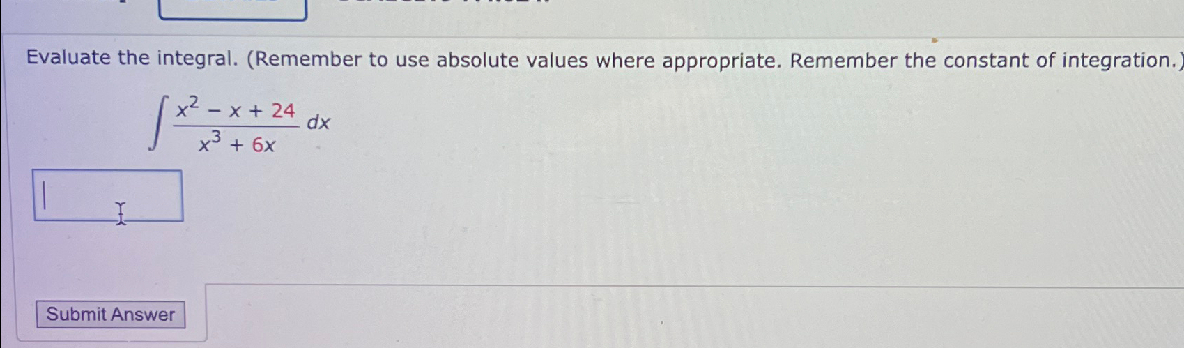 Solved Evaluate the integral. (Remember to use absolute | Chegg.com