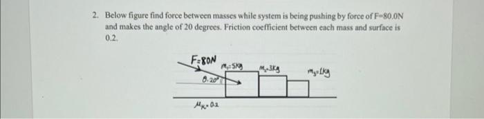 Solved 2. Below figure find force between masses while | Chegg.com