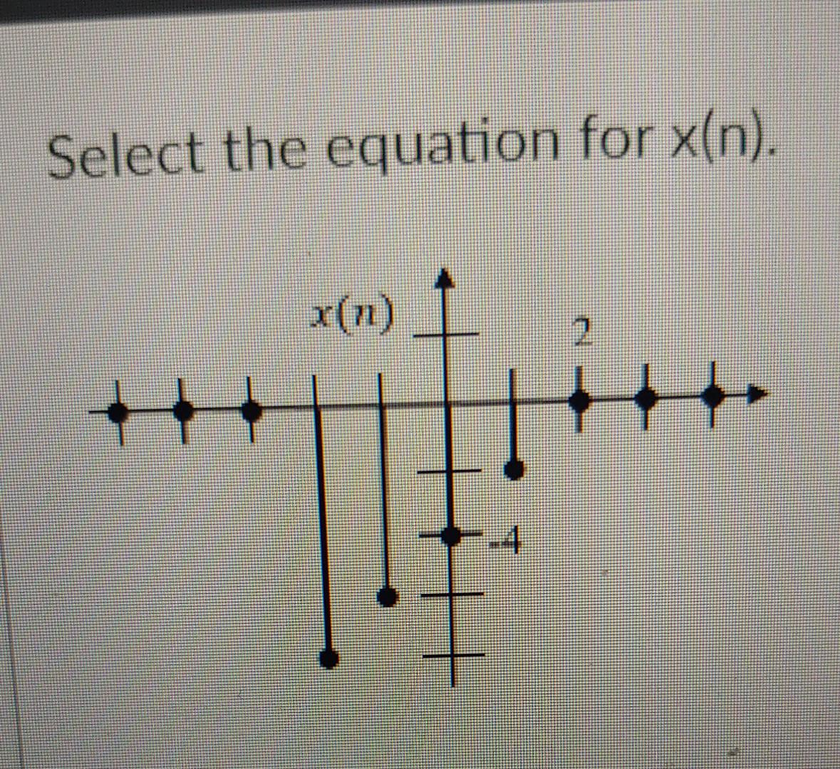 Solved Select the equation for x(n). | Chegg.com