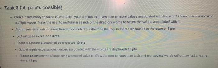 Solved - Create a dictionary to store 10 words (of your | Chegg.com
