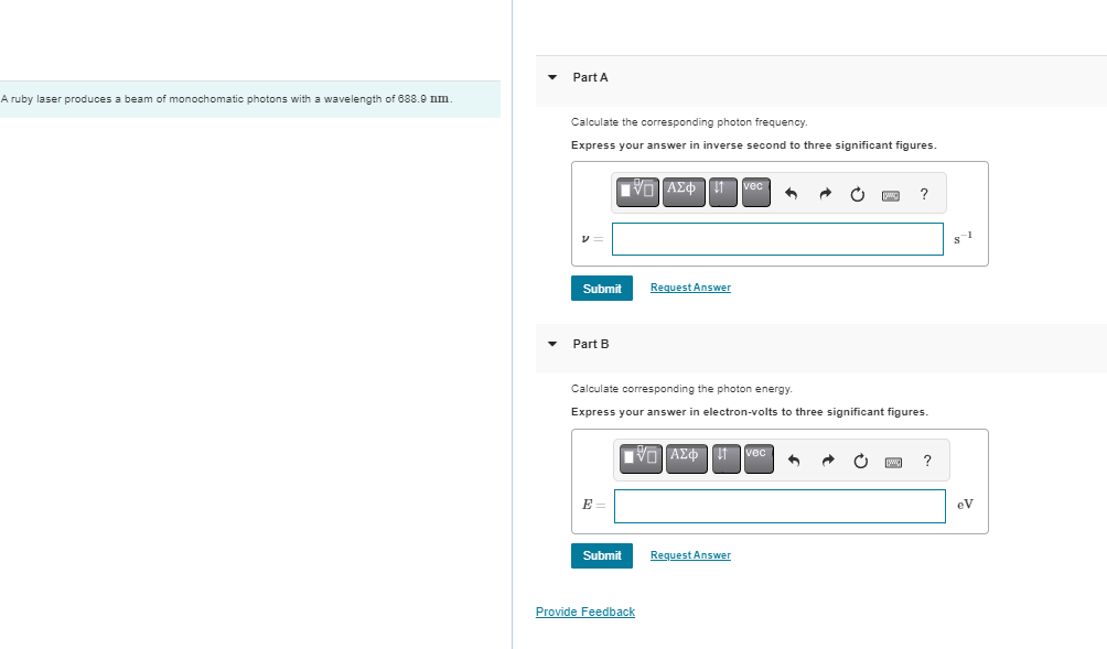 Solved A ruby laser produces a beam of monochomatic photons | Chegg.com