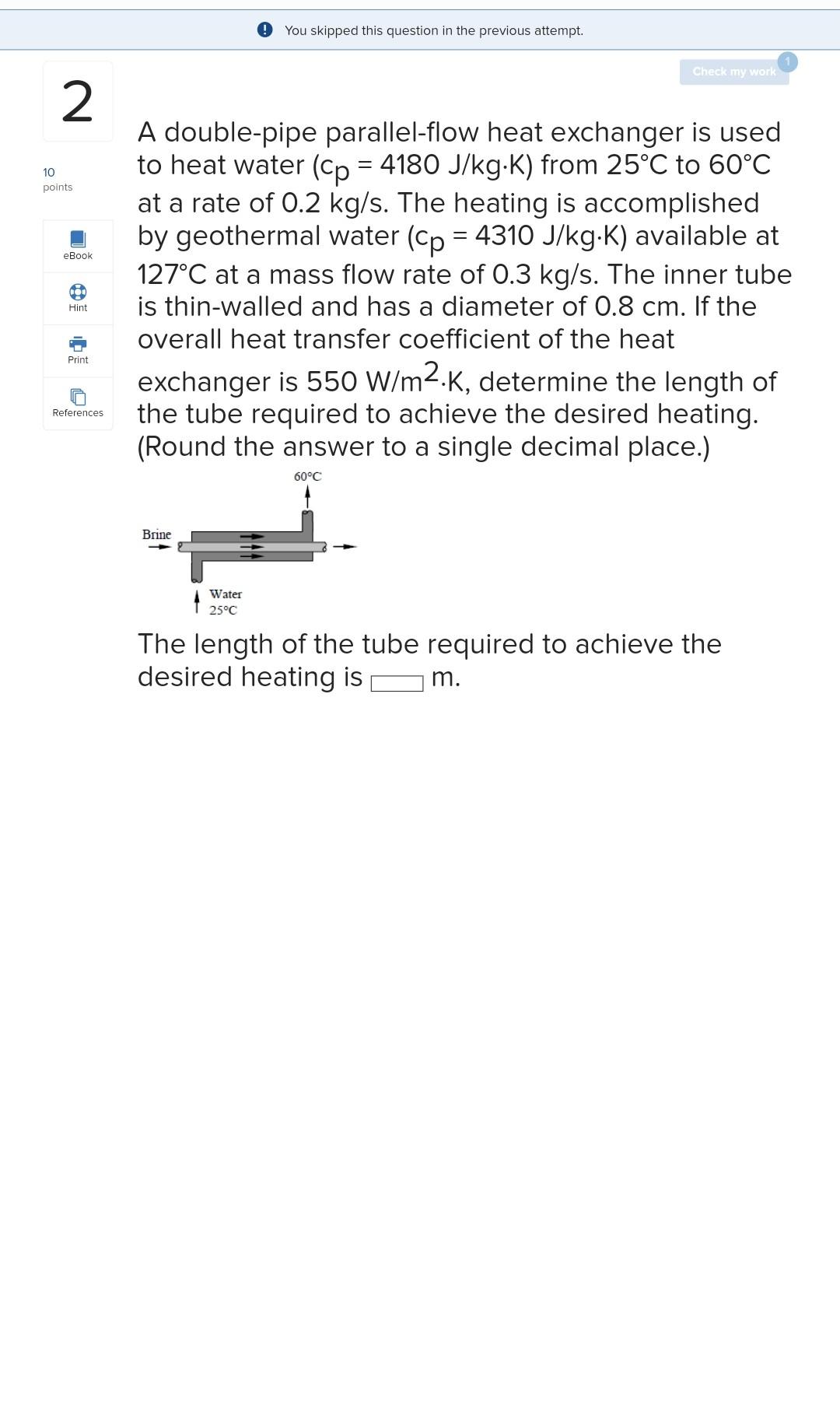 Solved A double-pipe parallel-flow heat exchanger is used to | Chegg.com