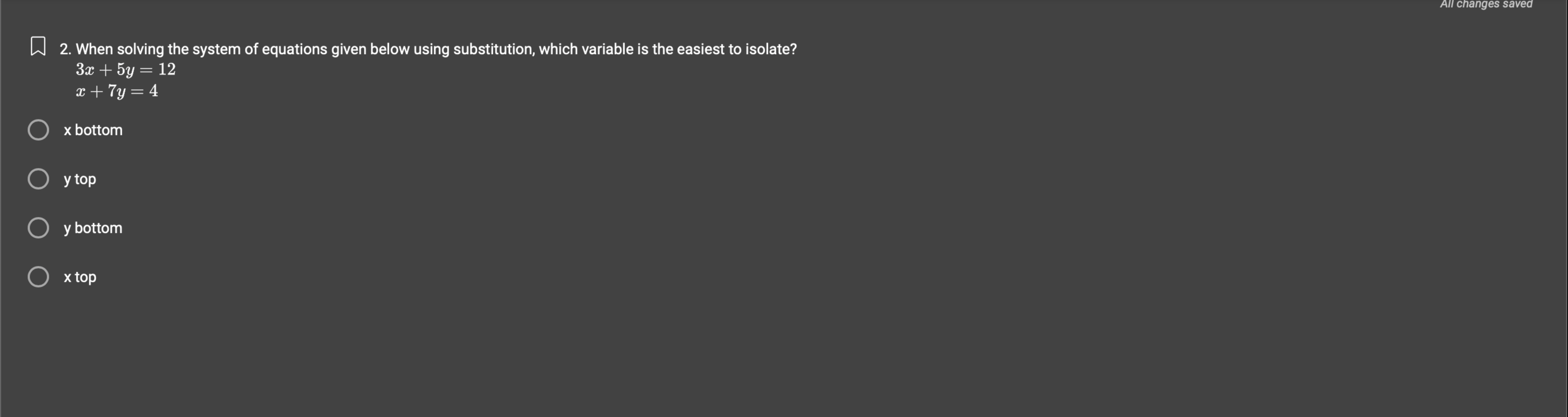 Solved When solving the system of equations given below | Chegg.com