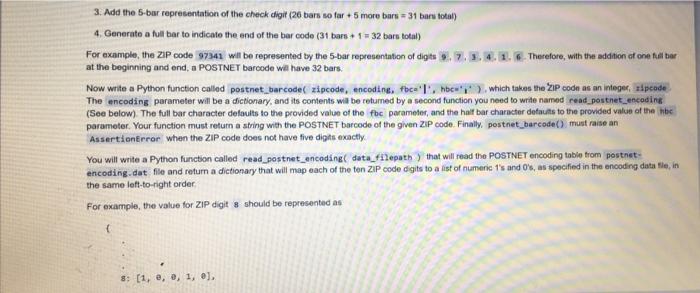 Solved a United States Postal Service uses a bar code | Chegg.com