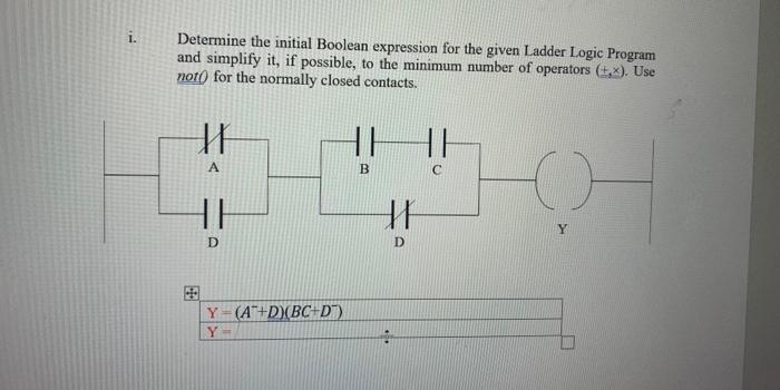 Solved Determine the initial Boolean expression for the | Chegg.com