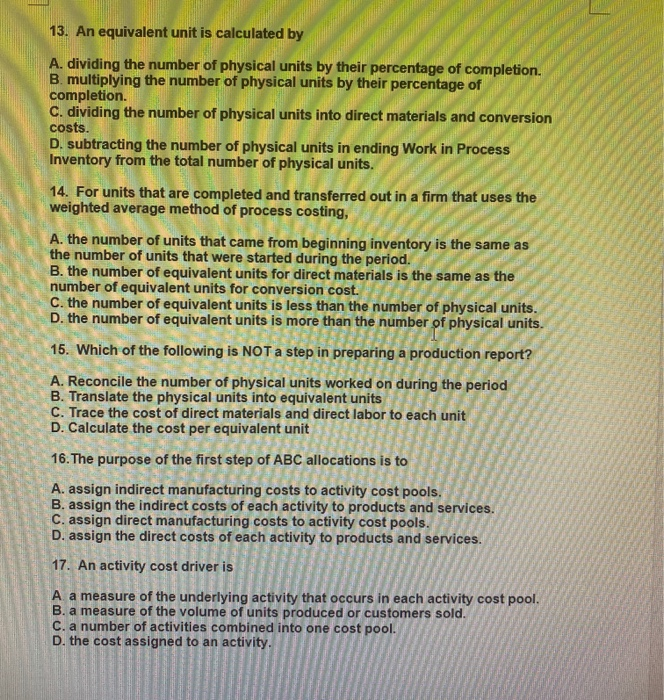 Solved 1. What is the primary goal of accounting? A. To set | Chegg.com