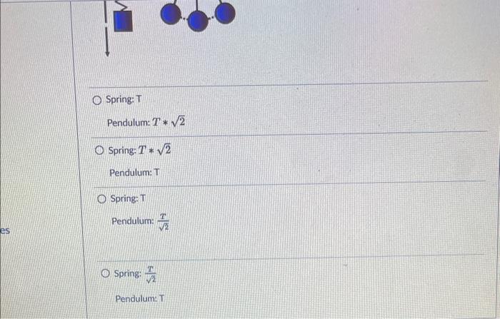 Solved Two oscillating systems: spring-mass and simple | Chegg.com
