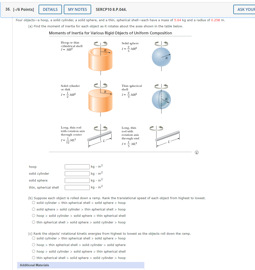 Solved [-/2 ﻿Points] ﻿each case. (Enter your answers in | Chegg.com