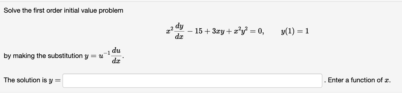Solved Solve The First Order Initial Value