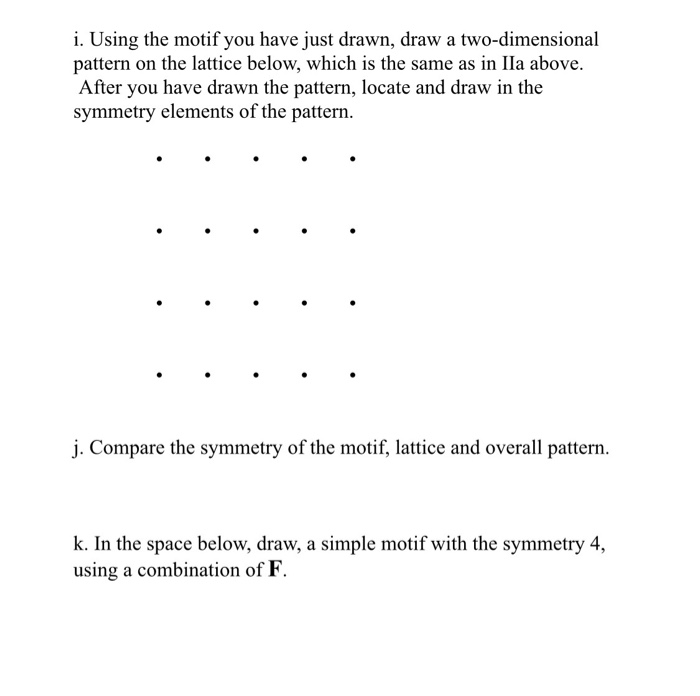 Solved 1. Symmetry of a lattice, motif, and "crystal | Chegg.com
