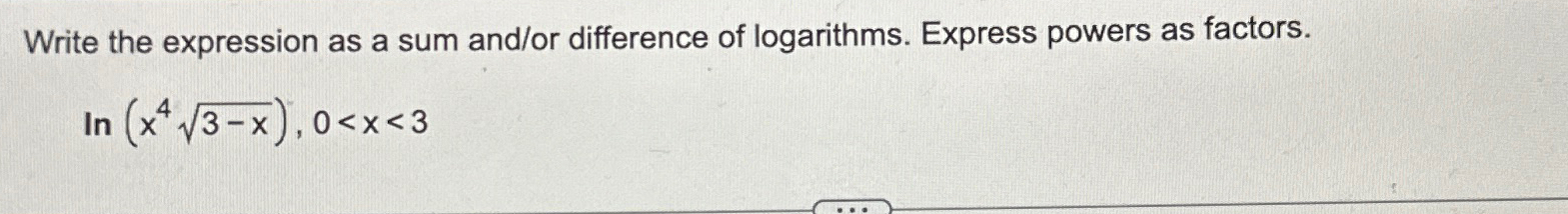 Solved Write the expression as a sum and/or difference of | Chegg.com
