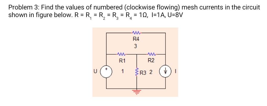 Solved Find the values of numbered (clockwise flowing) mesh | Chegg.com