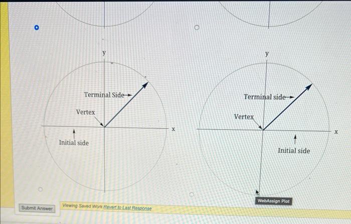 Solved Draw an Angle in standard position. Label the vertex, | Chegg.com