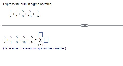 Solved Express the sum in sigma | Chegg.com