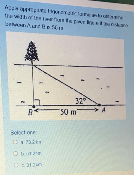 Solved Apply appropriate trigonometric formulae to determine | Chegg.com