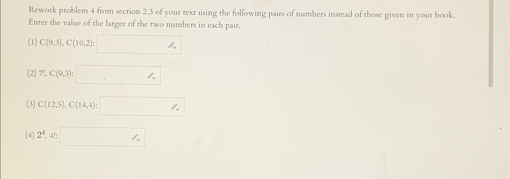 Solved Rework problem 4 ﻿from section 2.3 ﻿of your text | Chegg.com