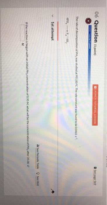 Solved 06 Question (1 point) LAUNCH TUTORIAL LESSON See page | Chegg.com